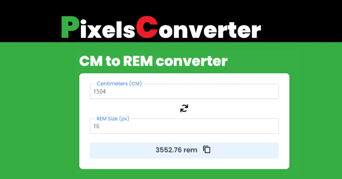 CM to REM Converter | Centimeters to REM Converter - Tools Mate