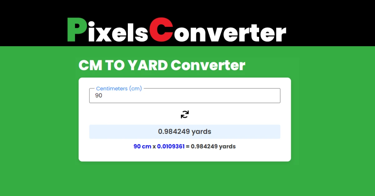 CM TO YARD Converter | Online Centimeters to Yards Conversion
