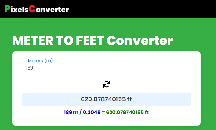 METER TO FEET Converter | METERS TO FEET Conversions